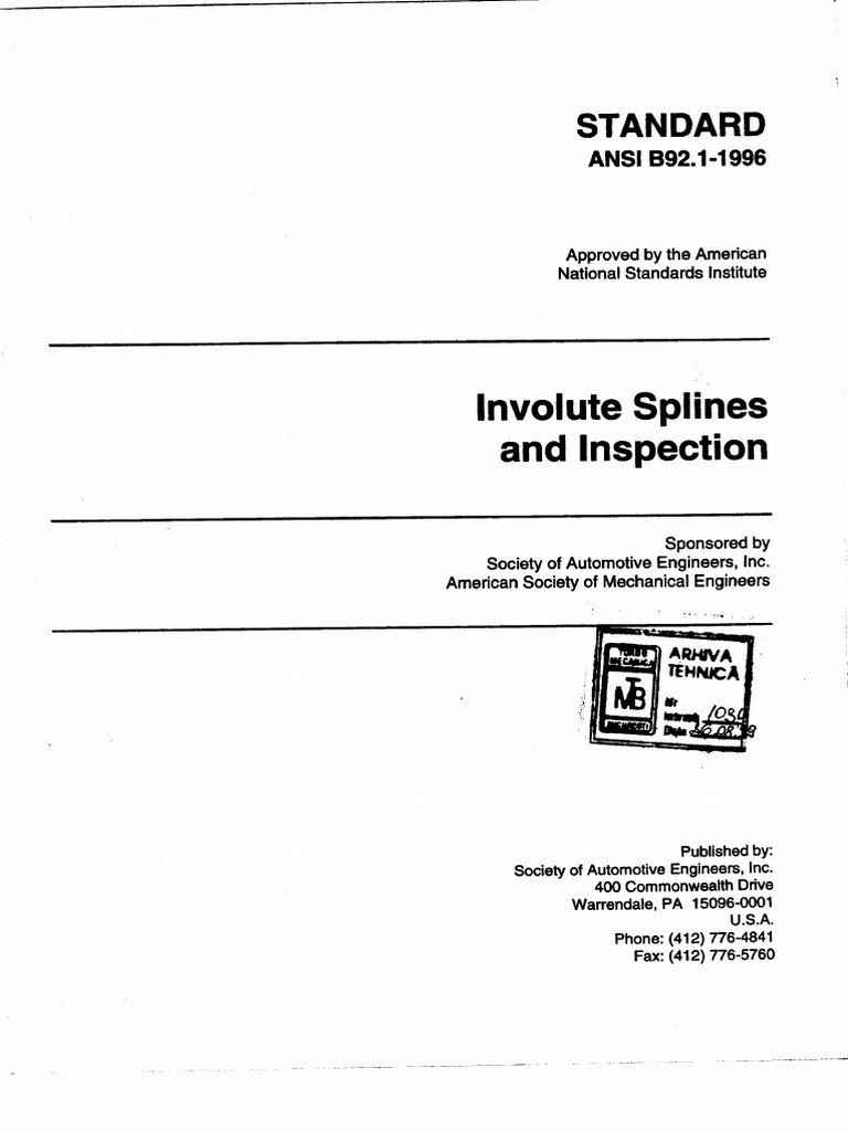 Ansi-B92.1 1996 | PDF