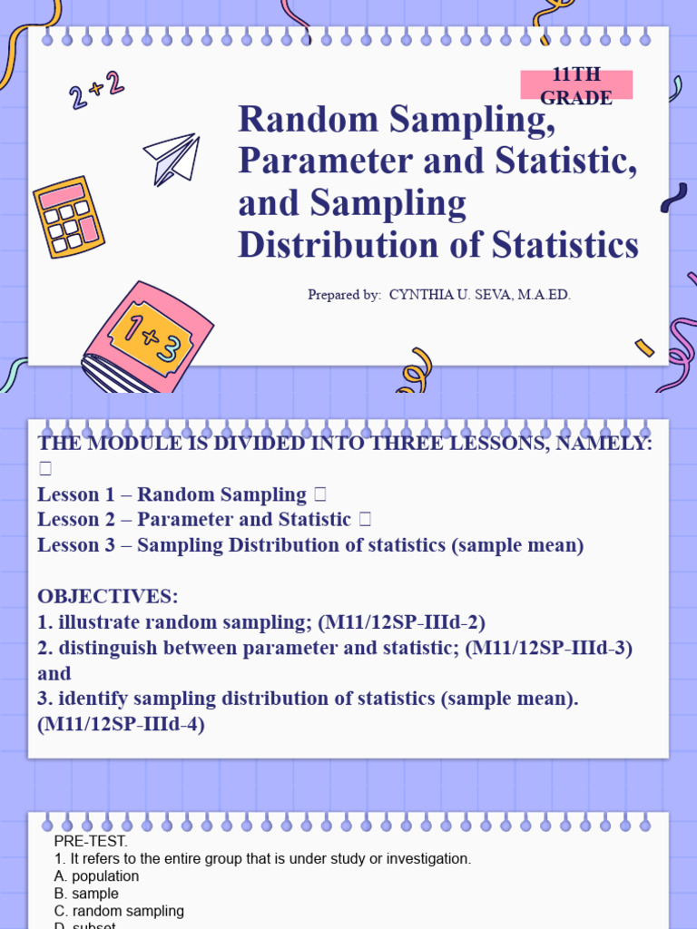Lesson 4 | PDF | Sampling (Statistics) | Randomness