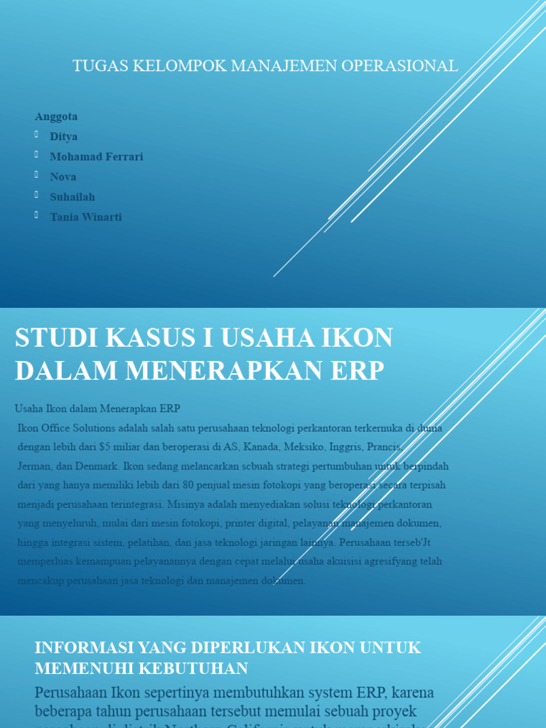 Tugas Kelompok Manajemen Operasional | PDF