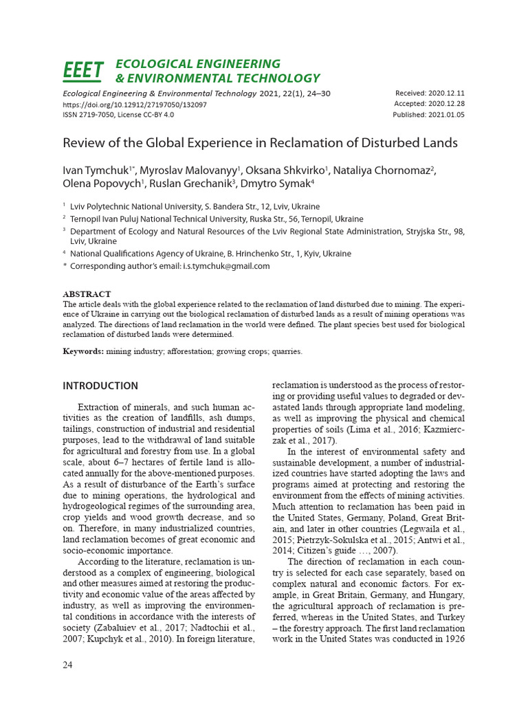 03 Tymchuk Review EEET 2021 22 1 | PDF | Trees | Lignite