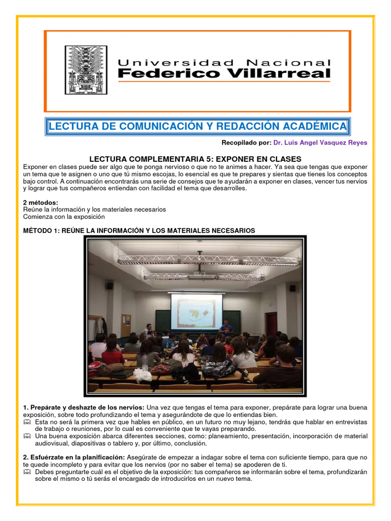 Lectura Complementaria 5 - Exponer en Clases | PDF
