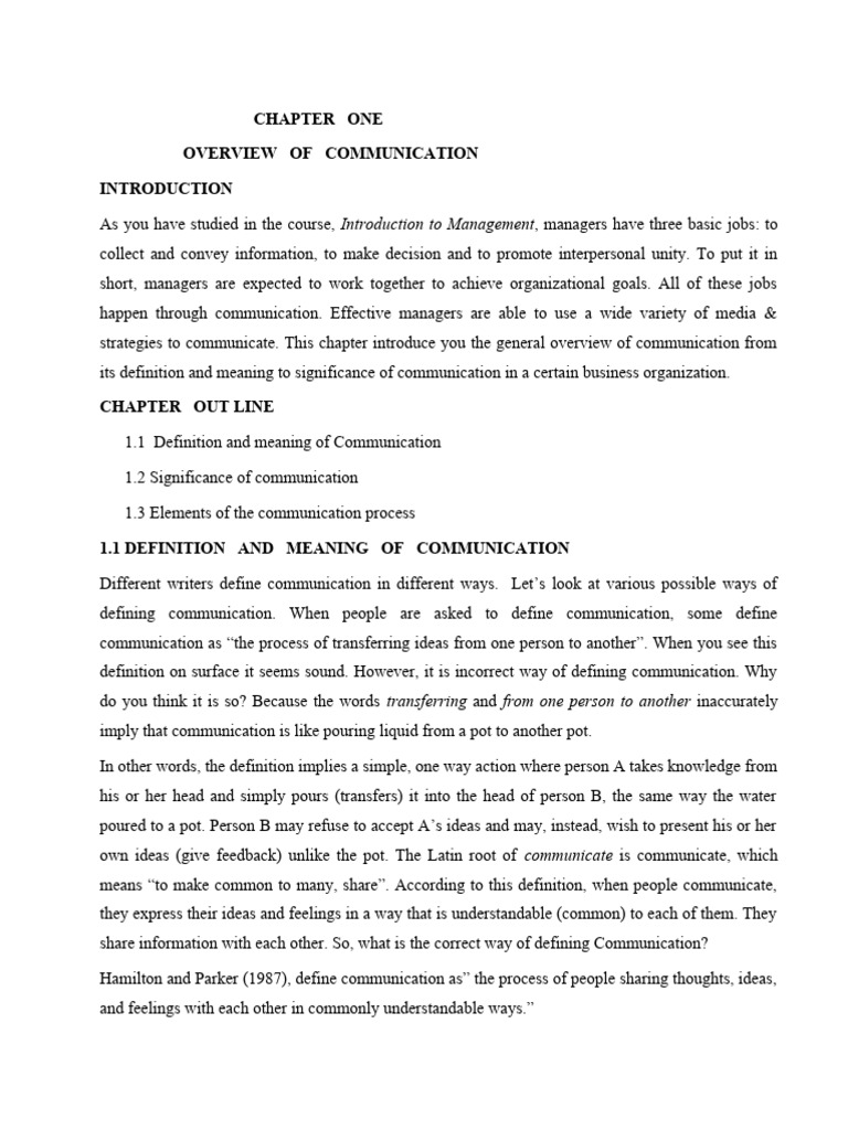 Business Communication Chapter 1&2 | PDF
