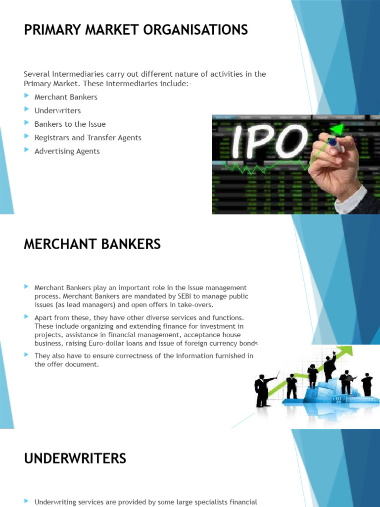 Primary Market Intermediaries | PDF | Banks | Underwriting