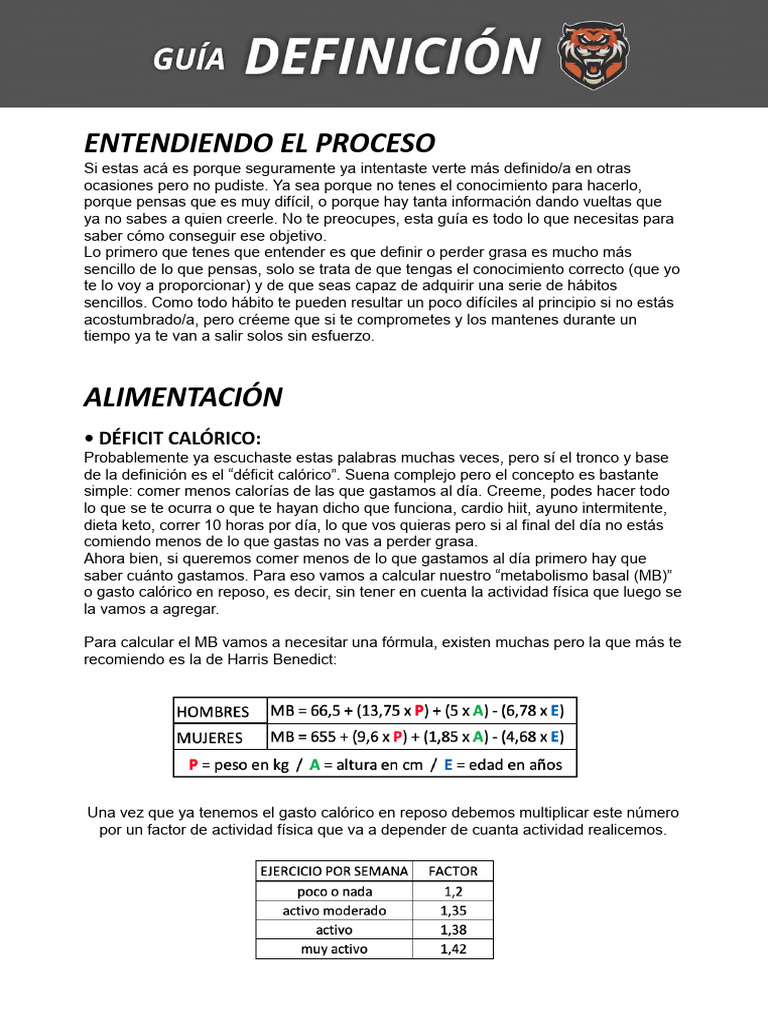 Guia Definicion Inezgs | PDF | Alimentos | Dormir