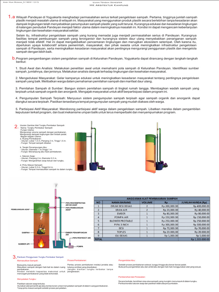 Andi Muh Ridwan - 5190911315 - UTS, Arsitektur Kampung. | PDF | Sains & Matematika