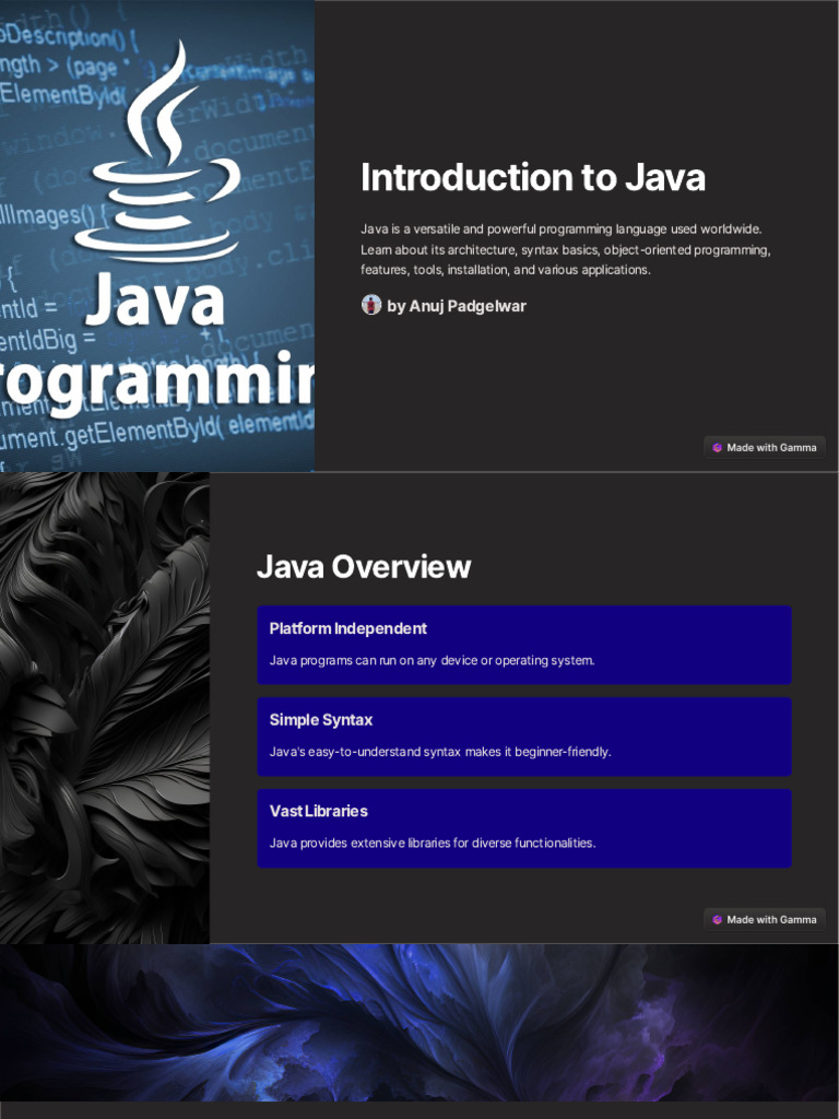 Introduction To Java Pdf Java Programming Language Java 7303