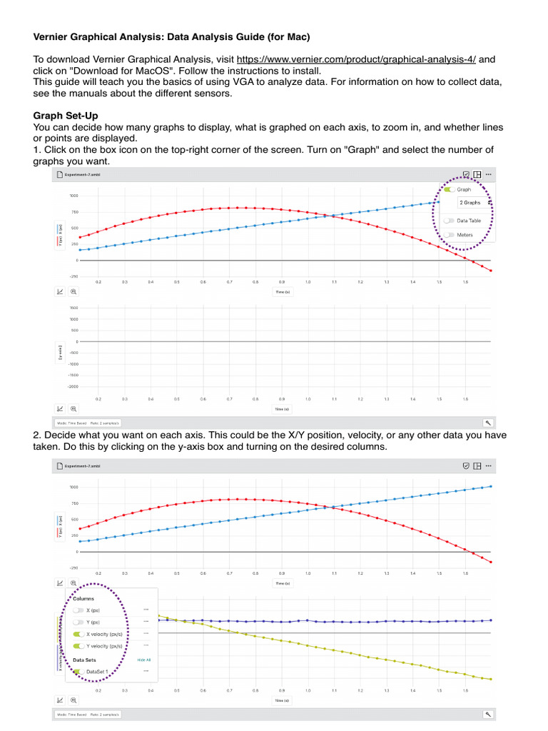 Vernier Graphical Analysis Guide | PDF | Sine Wave