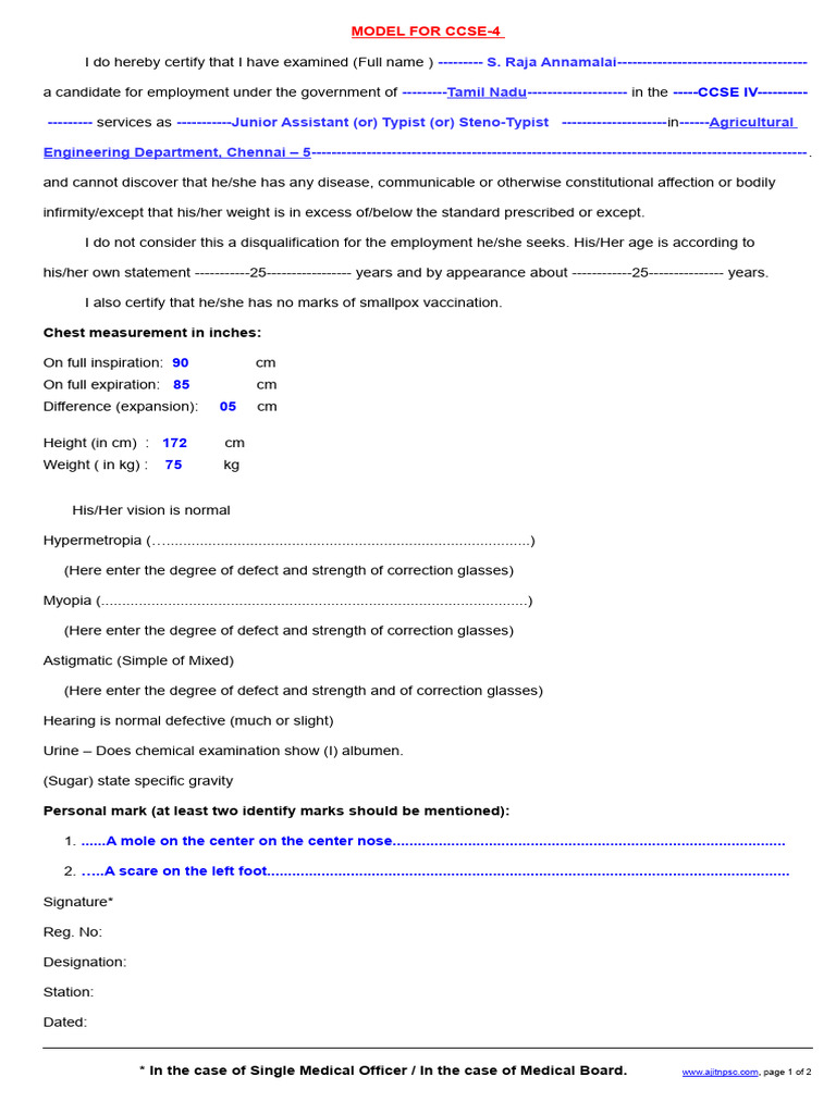 Medical Fitness Certificates and Models Export | PDF | Causes Of Death ...