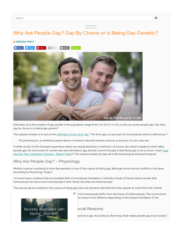 Why Are People Gay? Gay by Choice or Is Being Gay Genetic ...