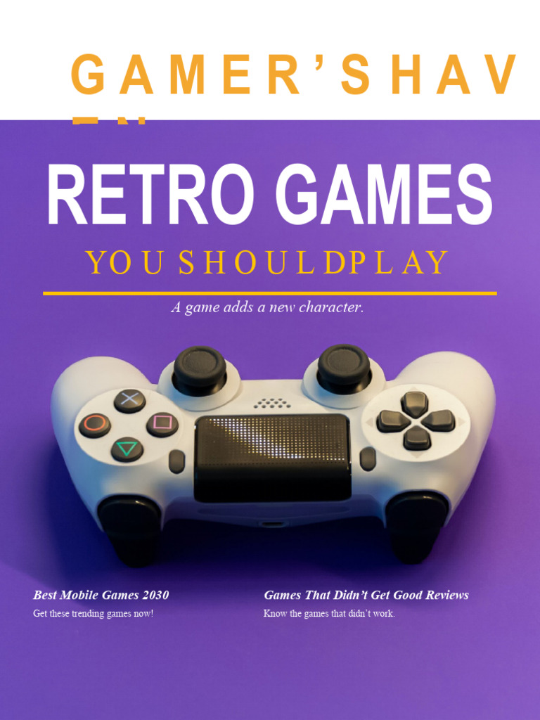 Free Simple Gaming Magazine Template | PDF