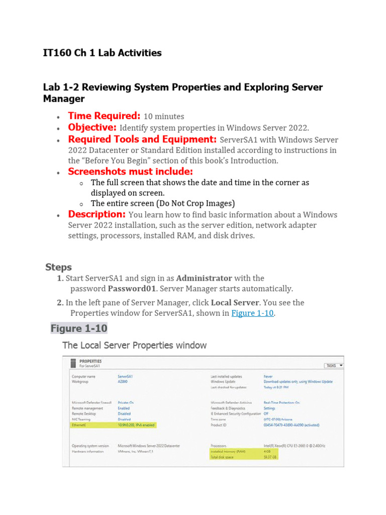IT160 CH 1 Activities | PDF | Computer File | Screenshot