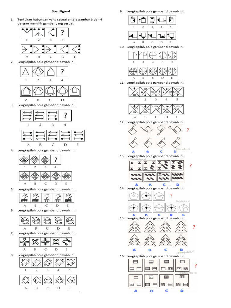 Soal dan Pembahasan TPA Figural | PDF