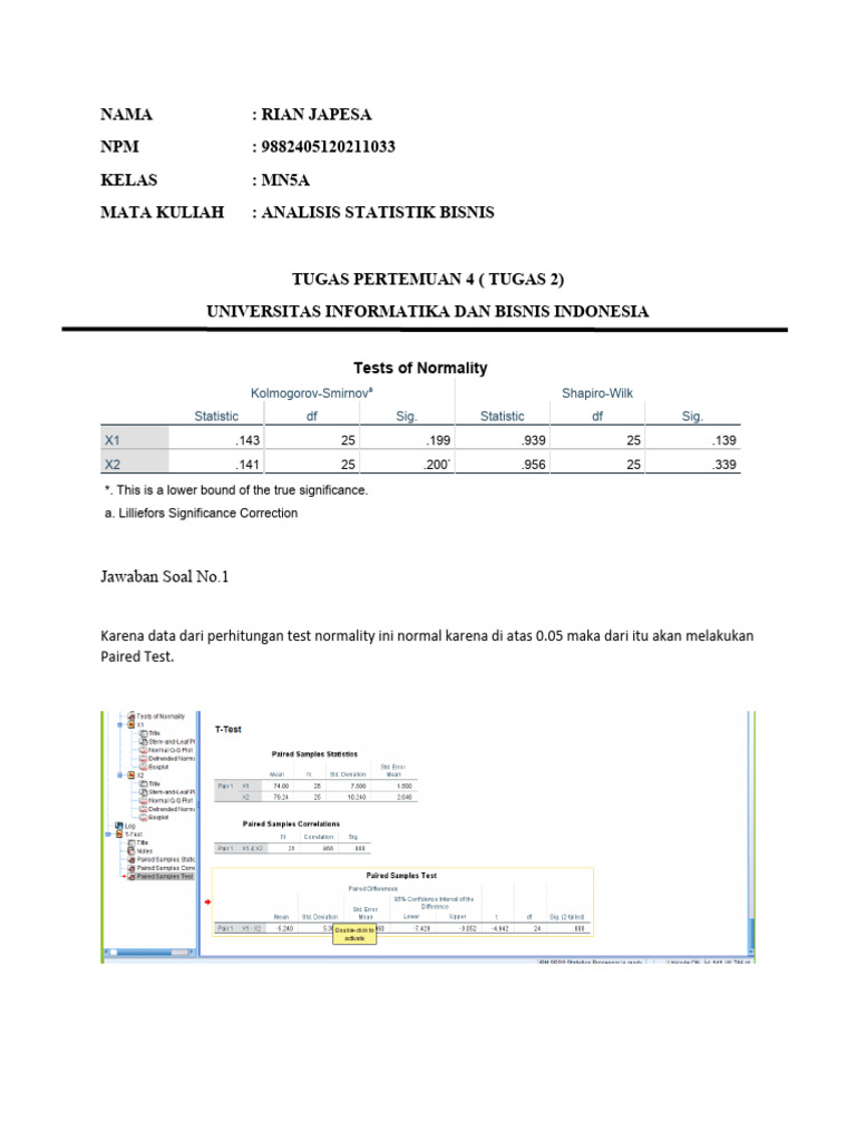 Tests Of Normality Pdf