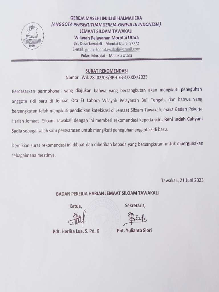 Surat Keterangan Sidi | PDF