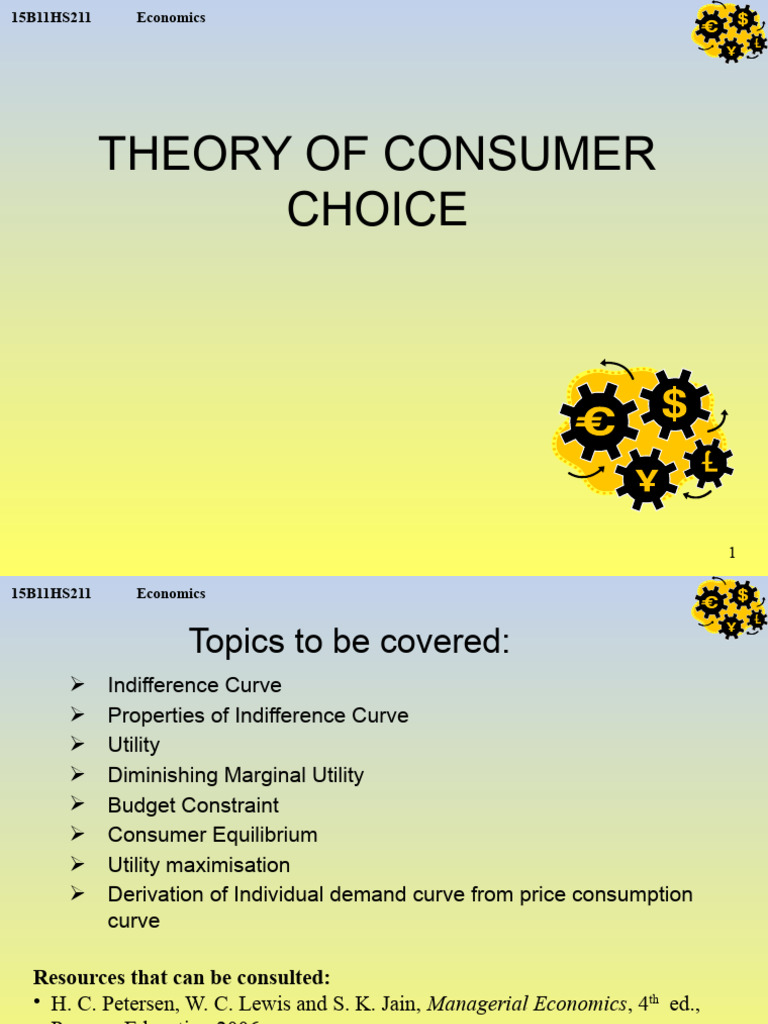 5.consumer Choice | PDF | Utility | Marginal Utility
