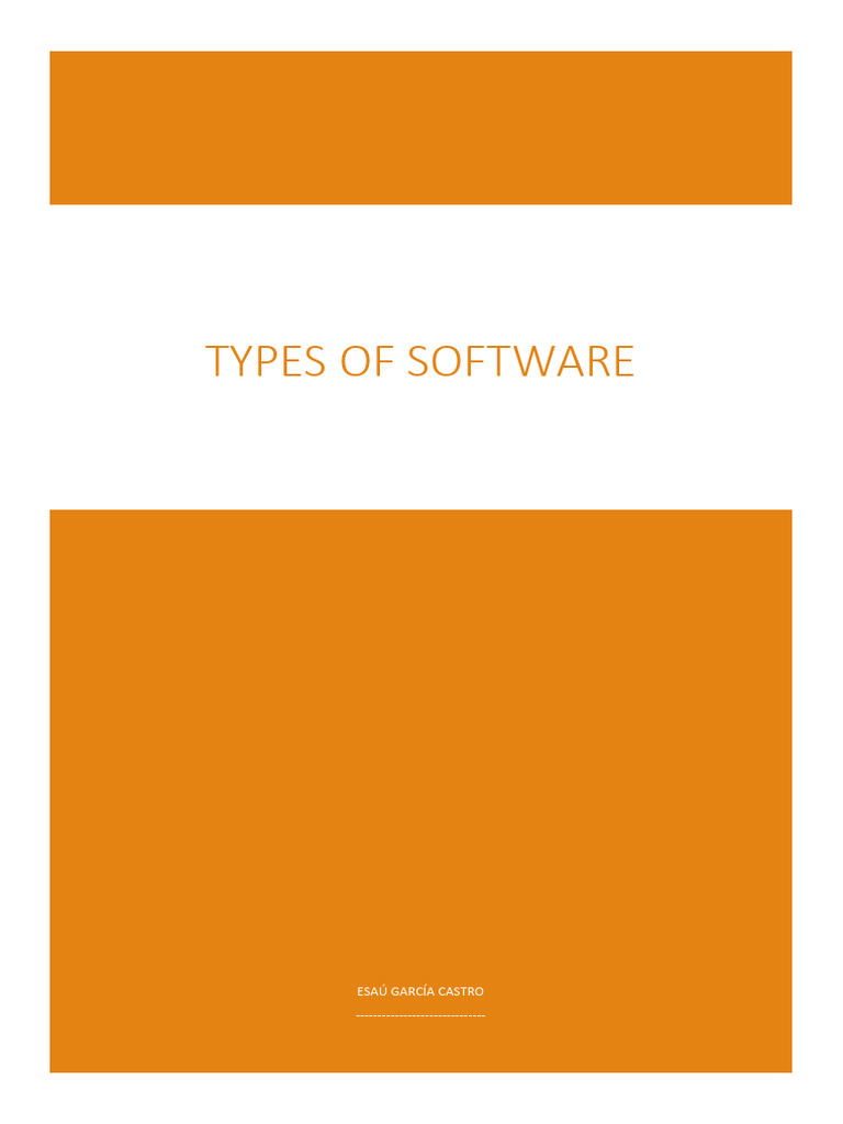 Types of software | PDF | Application Software | Software