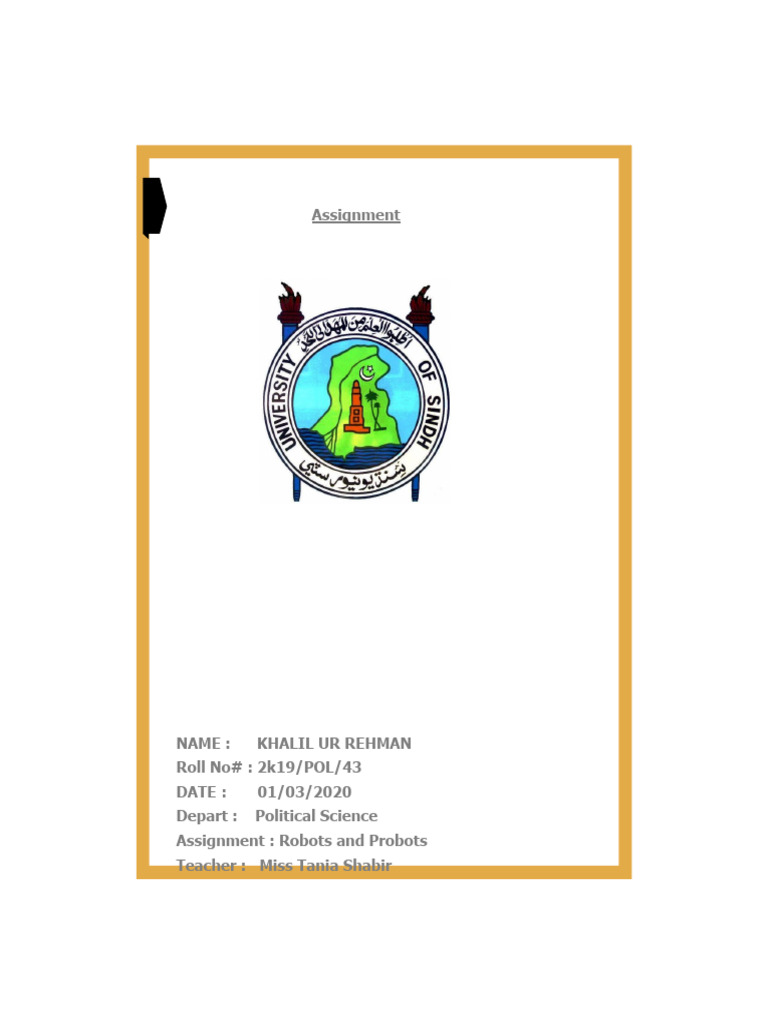 English Assignment | PDF | Automation | Robot