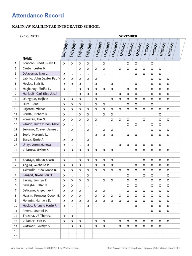 Attendance Record | PDF