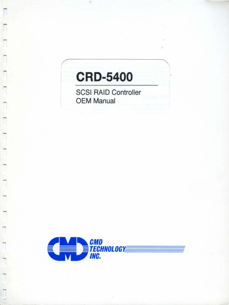 CMD Crd-5400 Scsi Raid Controller Apr96 | PDF | Electrical Connector ...