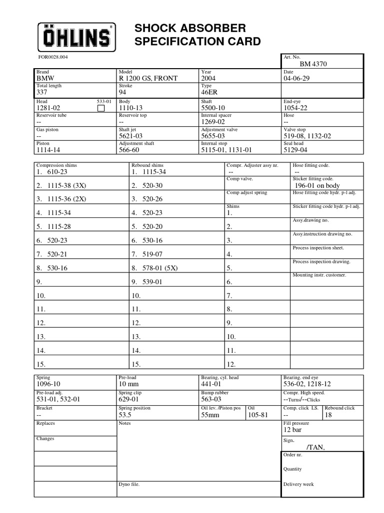 BM4370 BMW R1200GS, Front | PDF