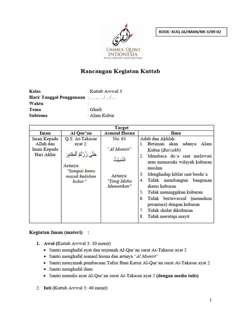 09 - RKK-Iman-Alam - Kubur Fix | PDF