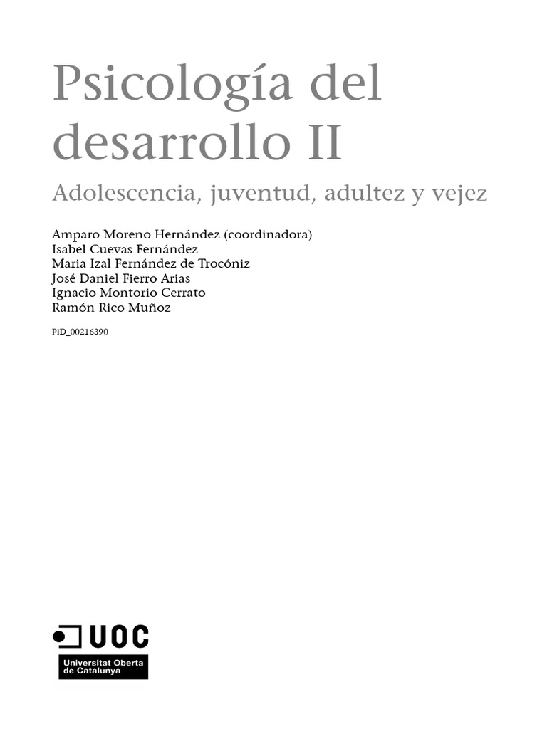 Libro Psicología Del Desarrollo II | PDF
