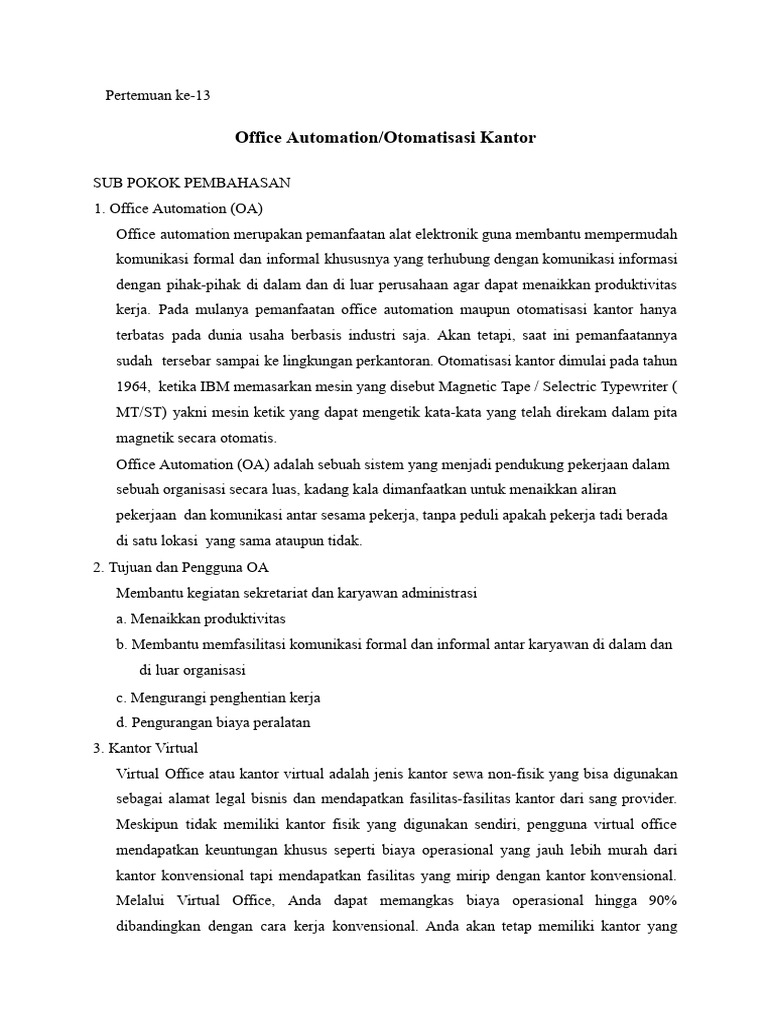 Modul SIM Pertemuan 13 | PDF