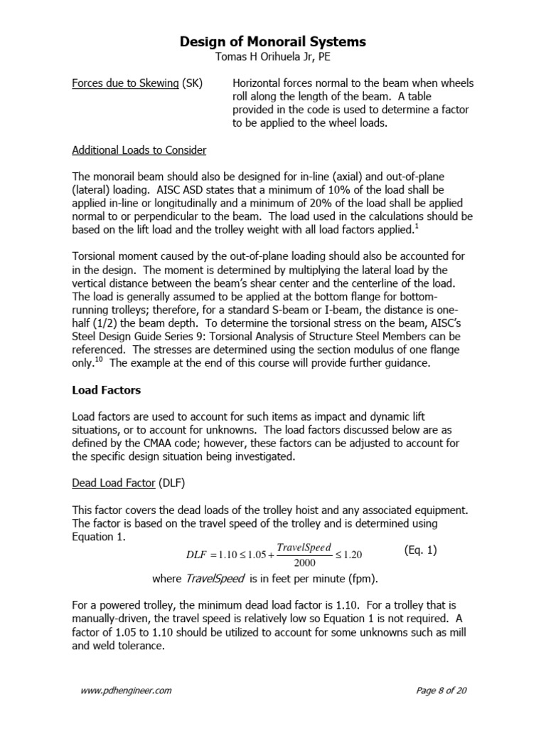 Design of Monorail 1 | PDF