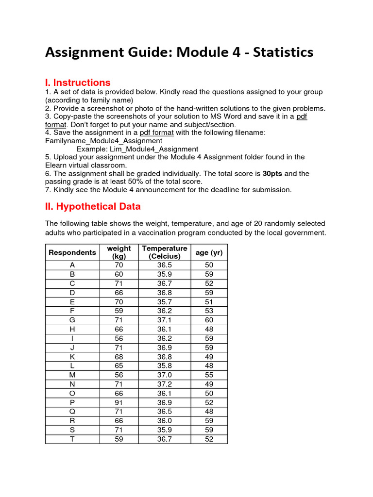 Module 4 Assignment Guide | PDF | Statistics