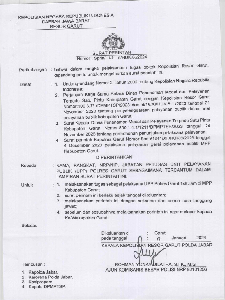 Sprin Piket MPP Tanpa Cap | PDF