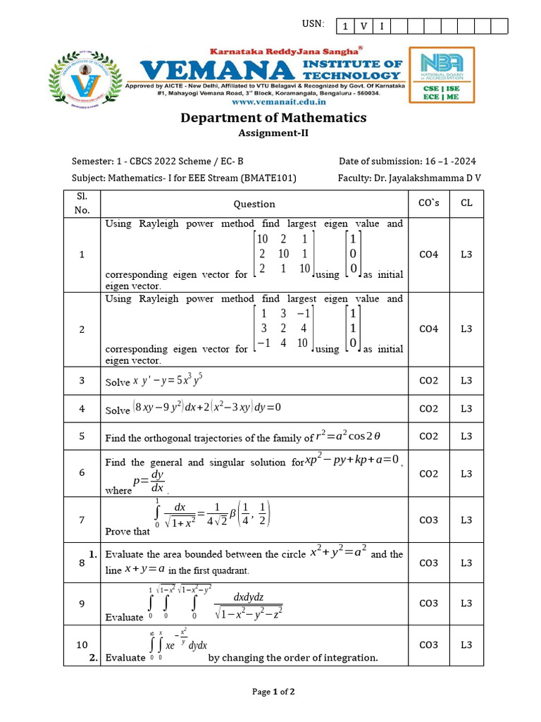 Math Engineering Tricky Question | PDF