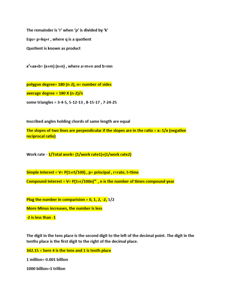 Gre Quant | PDF | Numbers | Area