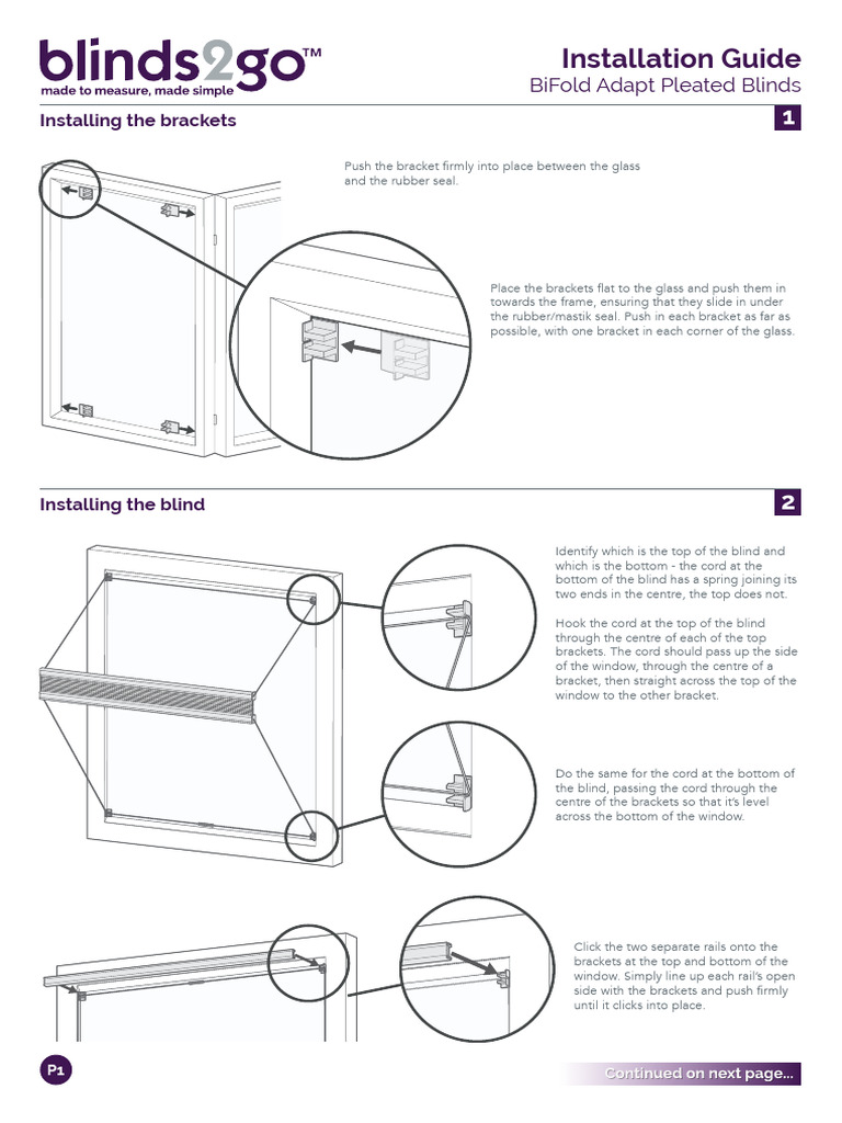 Bi-Fold TDBU Pleated Guide | PDF
