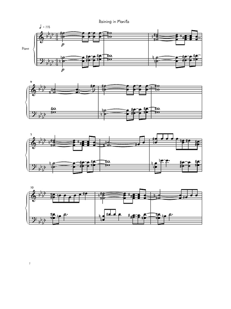 Raining in Manila Sheet Music | PDF