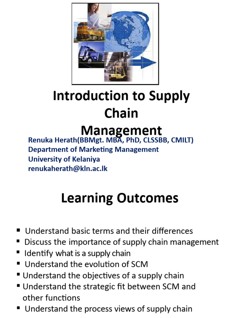 Brief Introduction of SCM | PDF | Supply Chain Management | Supply Chain