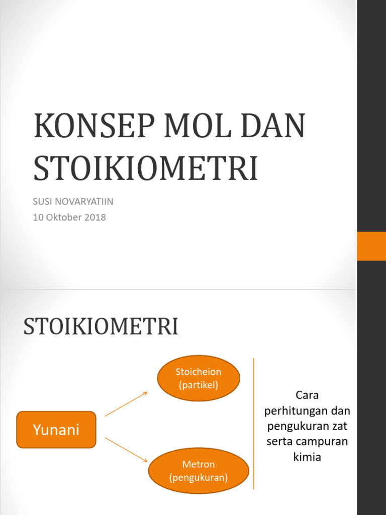 Konsep Mol Dan Stoikiometri Bilangan Avogadro Yaitu Example 4 | PDF