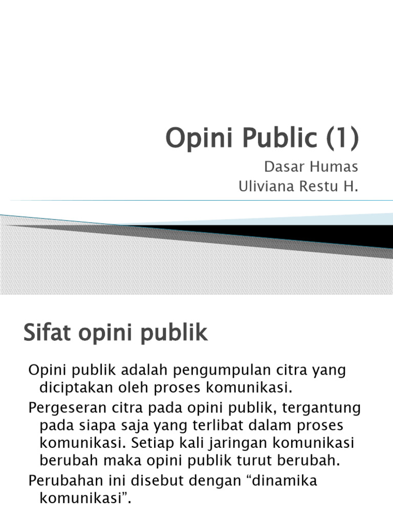 Materi 1 Opini Public | PDF