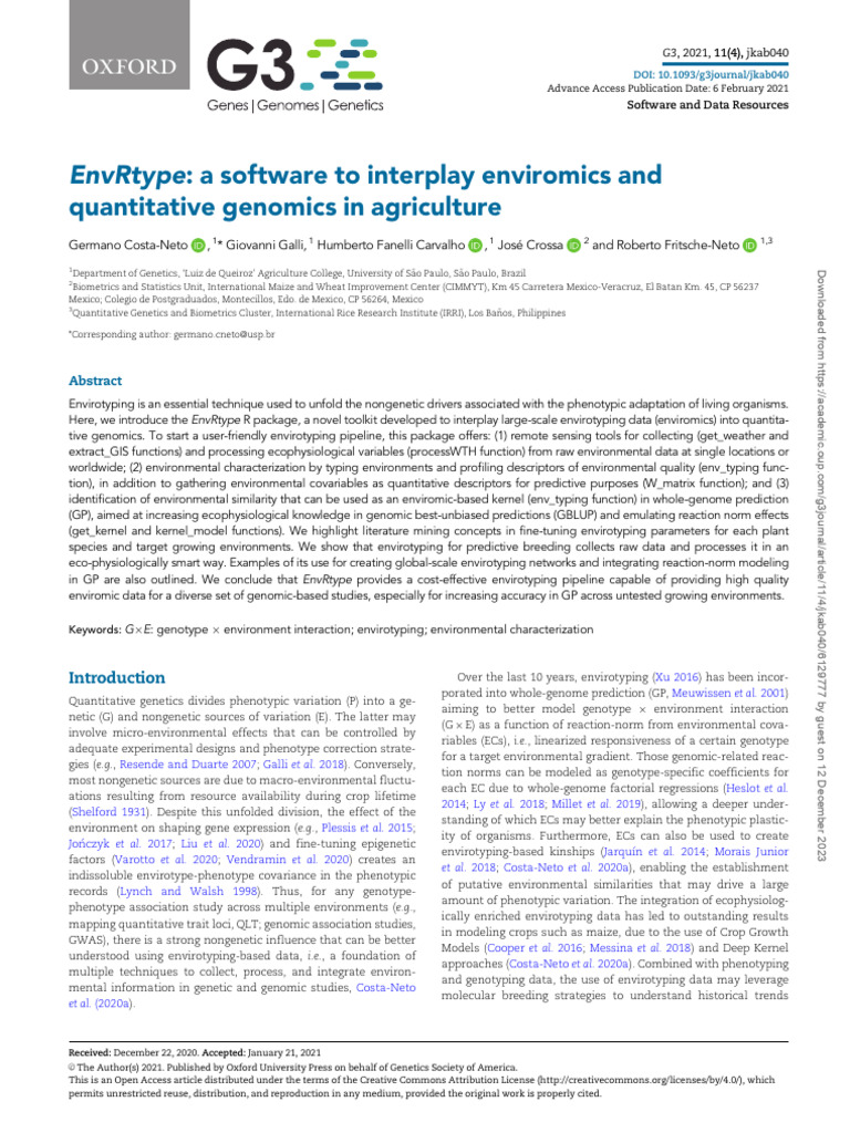 Env Rtype | PDF | Phenotype