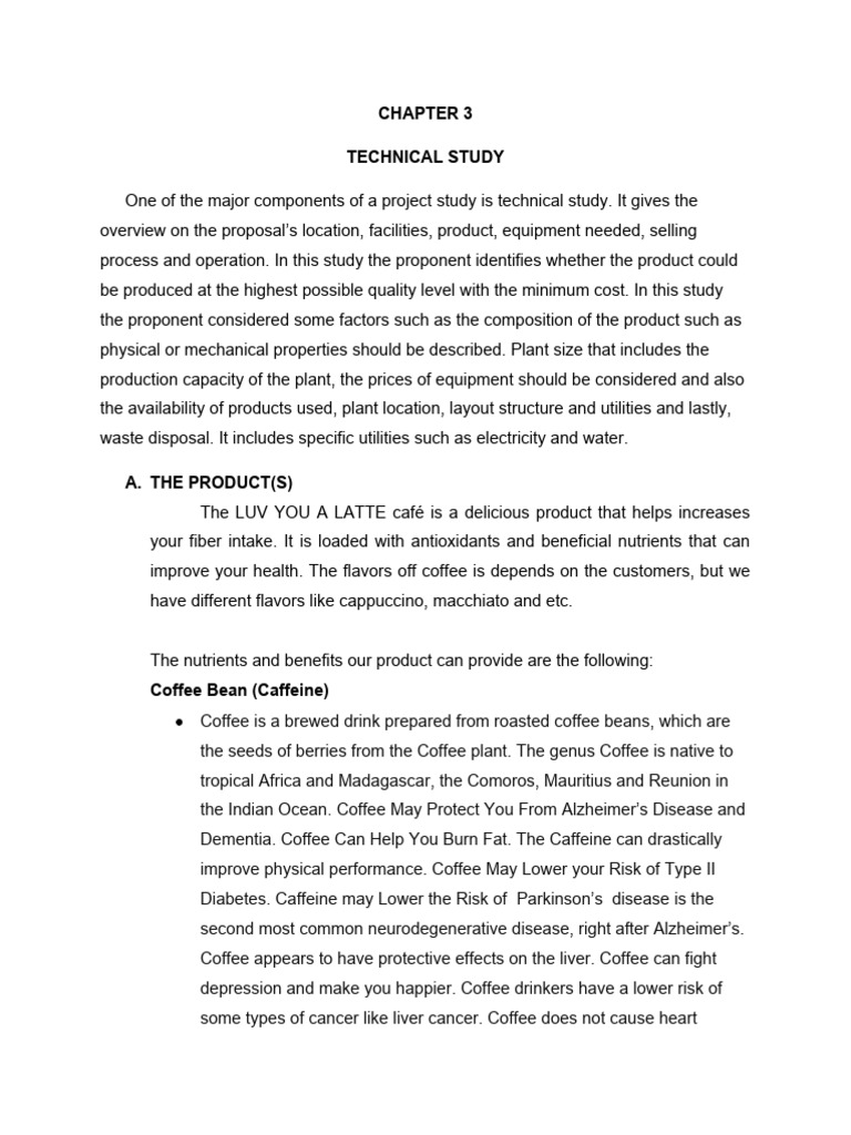 Final Chapter 3 | PDF | Coffee | Cakes