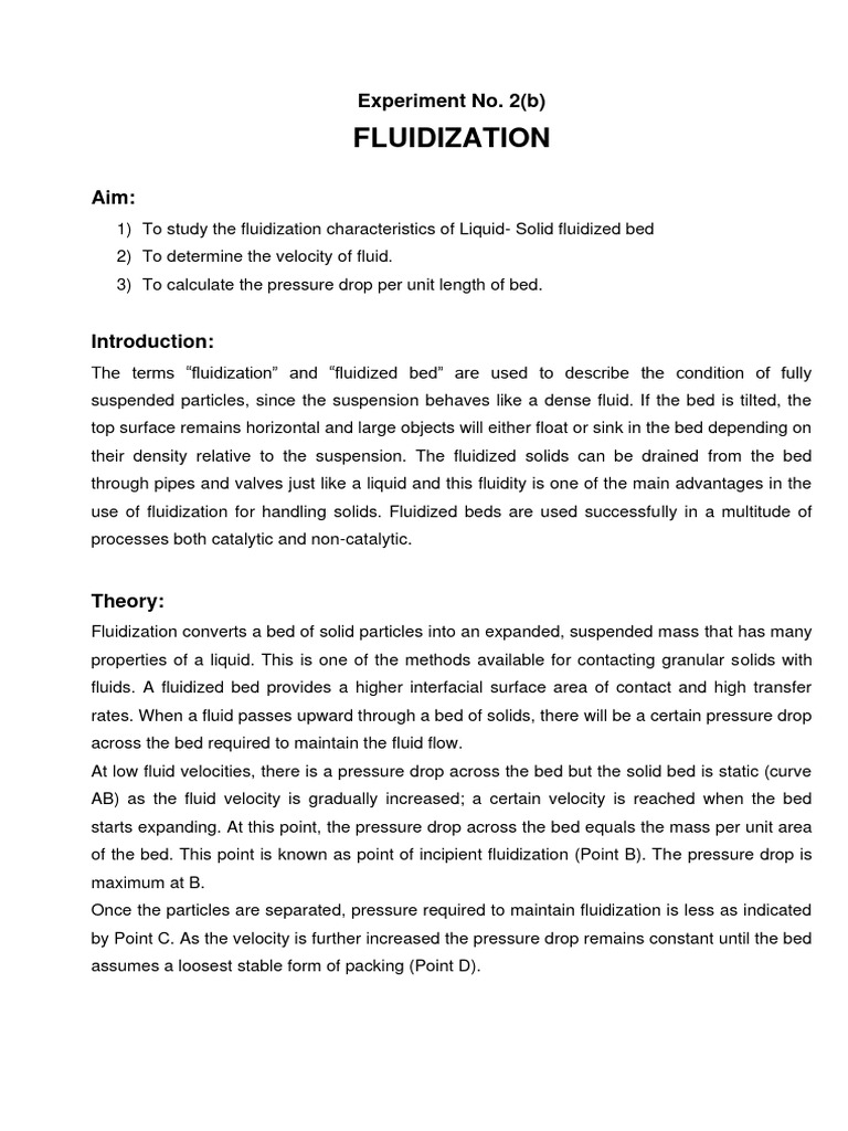 2b. Fluidisation | PDF | Fluidization | Transparent Materials