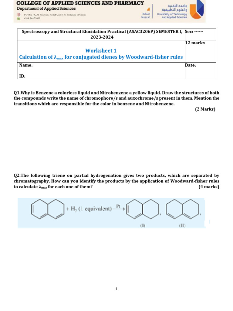 Worksheet 1 QP | PDF