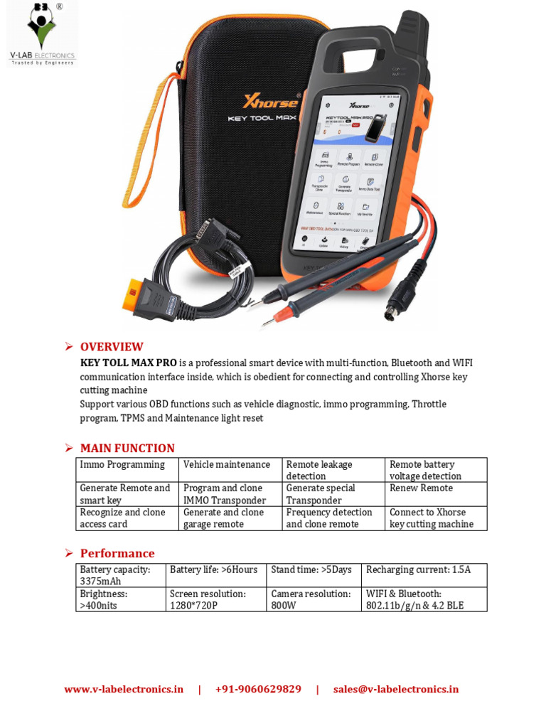 Vvdi Key Tool Max Pro | PDF | Computer Hardware | Consumer Electronics
