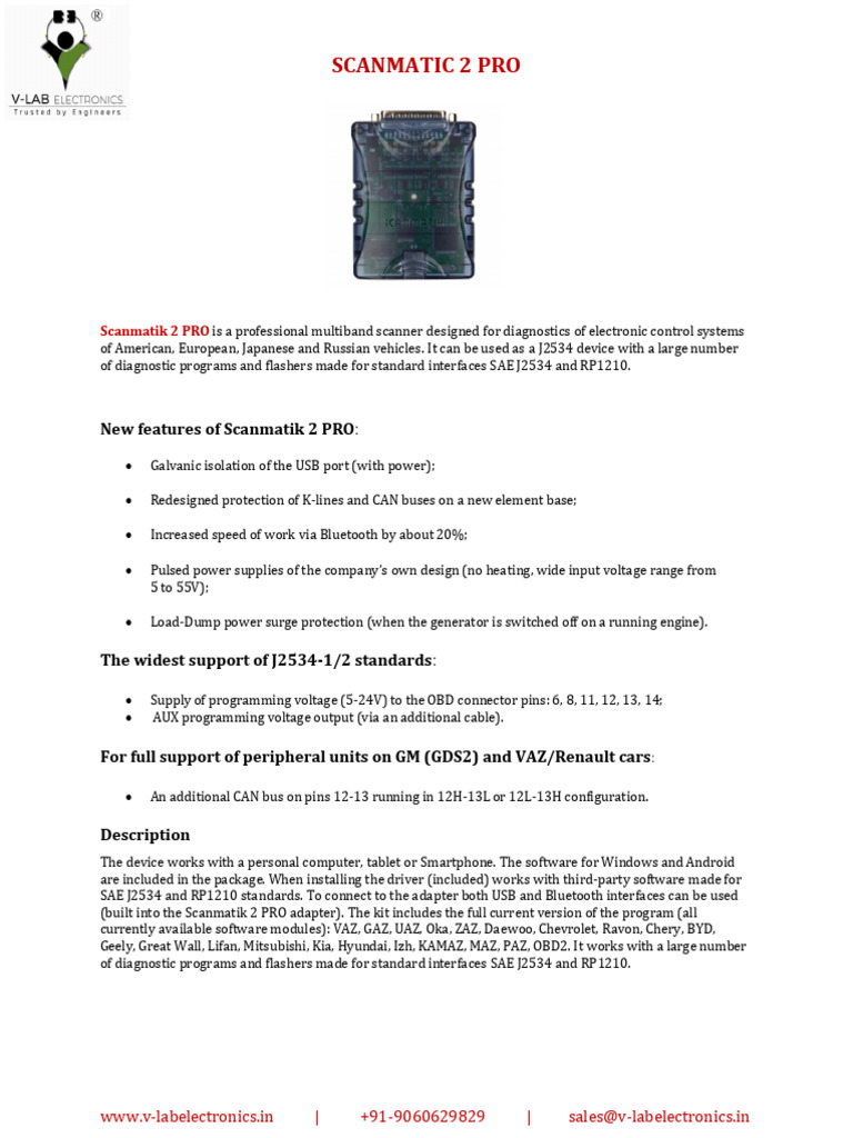 Scanmatik 2 Pro | Download Free PDF | Power Supply | Usb