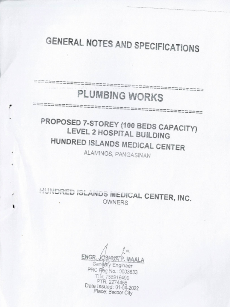 PLUMBING TECH SPEC - Organized - Organized | PDF