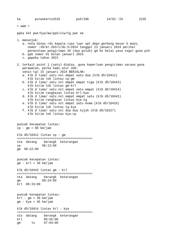 Po5-196 Perjalanan KLB Kirim GD Lintas Krl-Kya-Tg | PDF