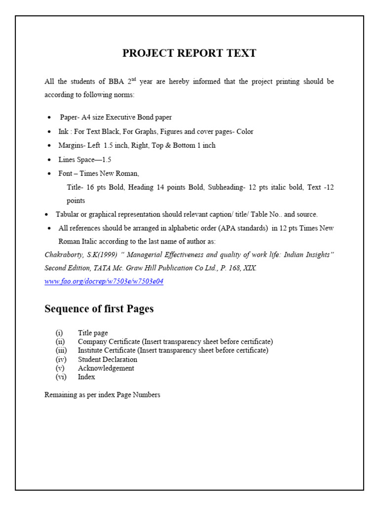 Project Report Formatting Guidelines | PDF