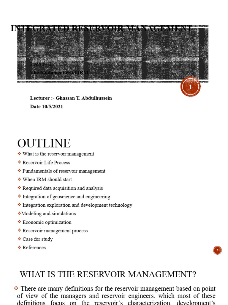 منهج الادارة المكمنية | PDF | Petroleum Reservoir | Porosity