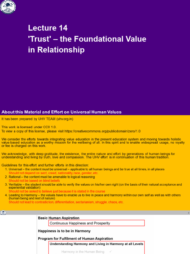 Trust: Foundation of Healthy Relationships | PDF | Self-Improvement