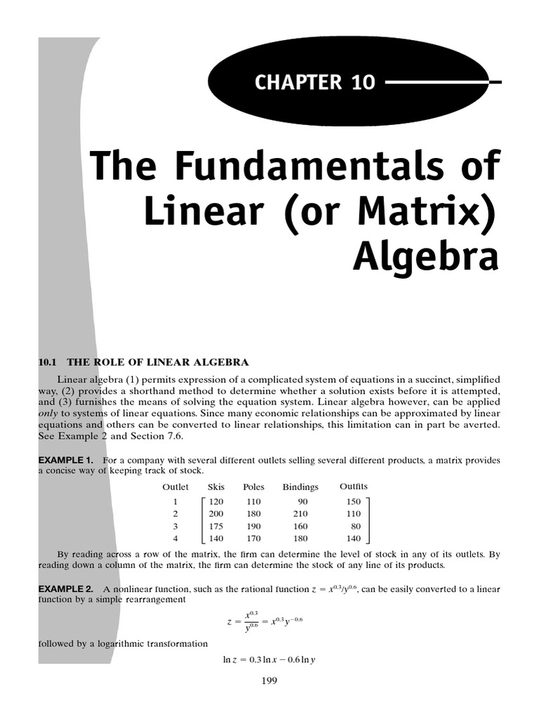 Fundamentals of Matrix Algebra | PDF | Matrix (Mathematics) | Linear Map