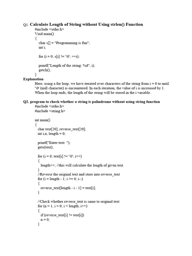 String Program | PDF